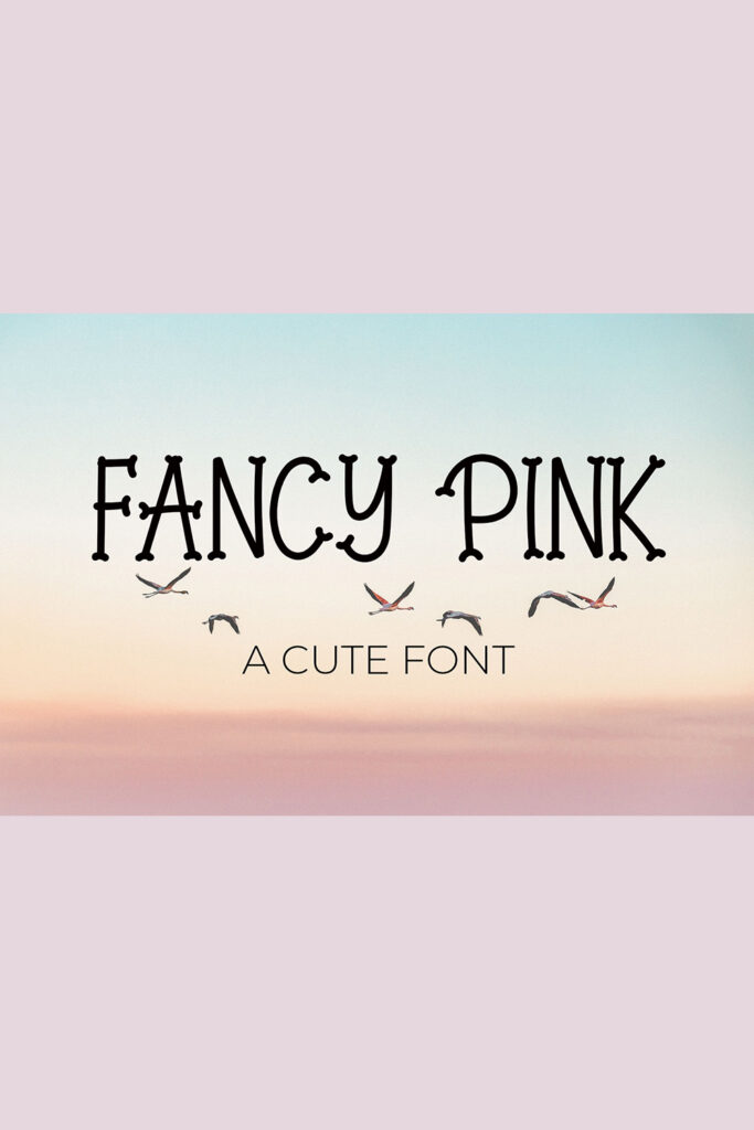 Fancy Pink Font Script - MasterBundles