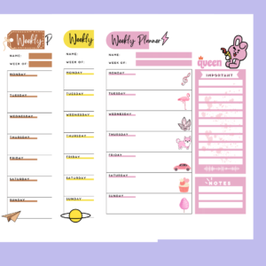 BTS Weekly Planner BT21 Edition - MasterBundles