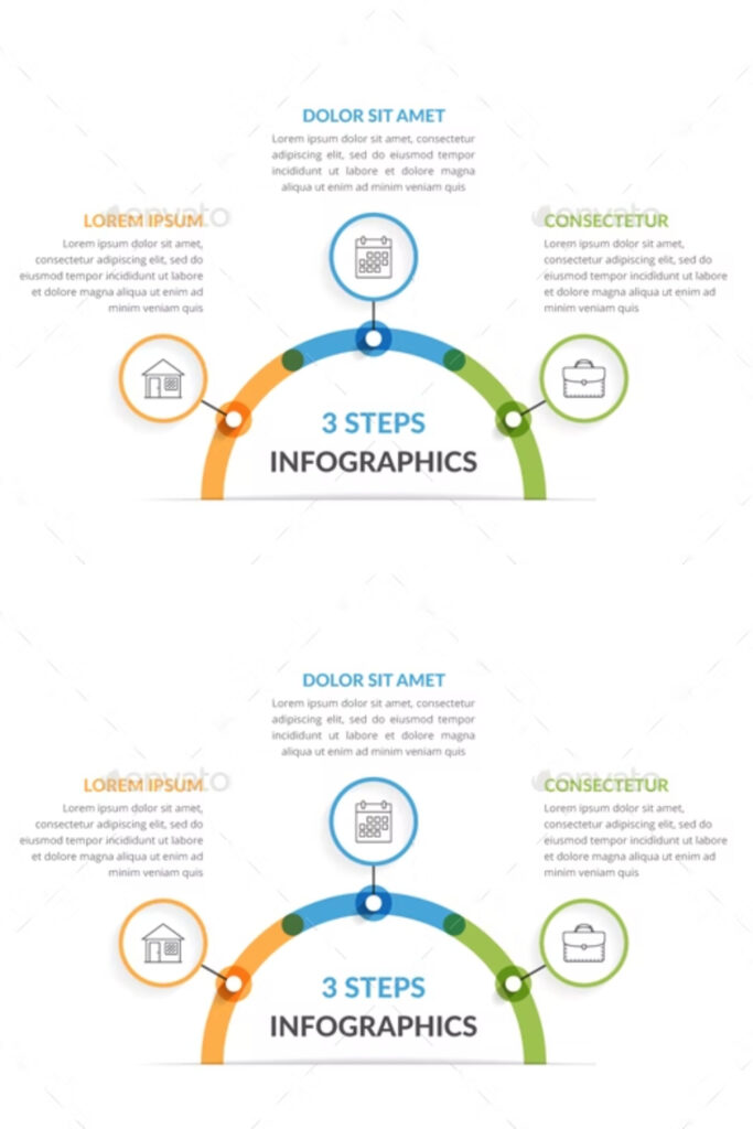 3 Steps Infographics – MasterBundles
