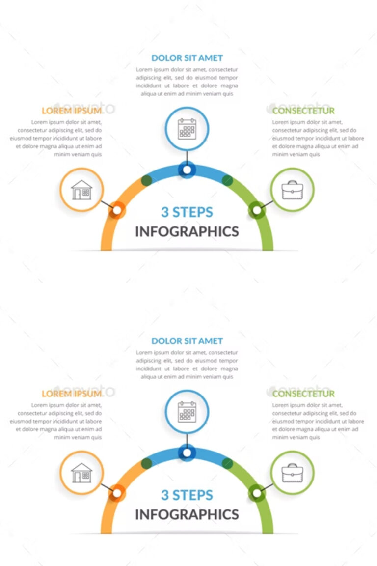 3 Steps Infographics – MasterBundles
