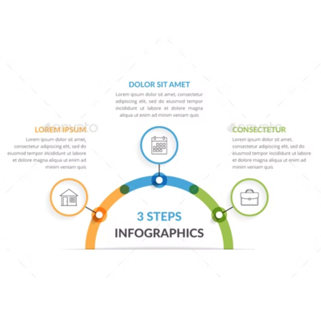 3 Steps Infographics – MasterBundles