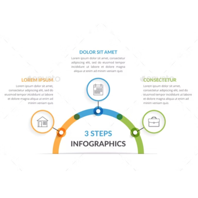 3 Steps Infographics – MasterBundles