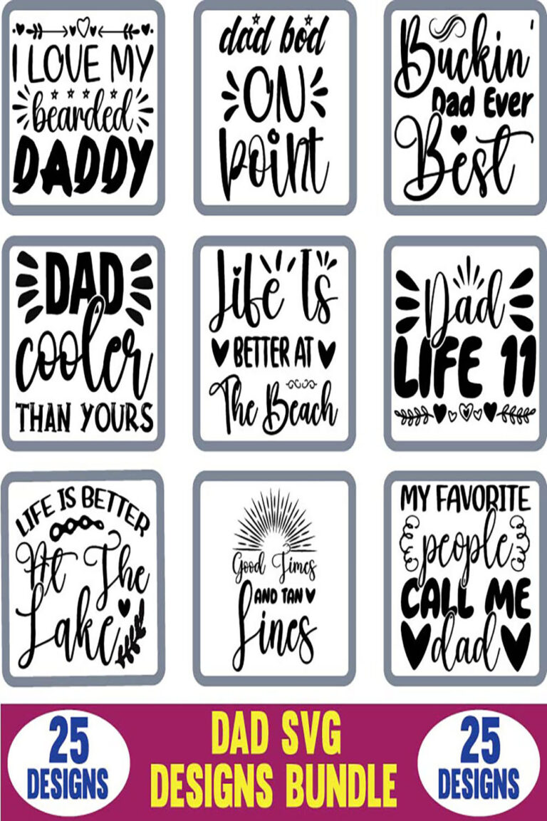 Dad SVG Designs Bundle | MasterBundles