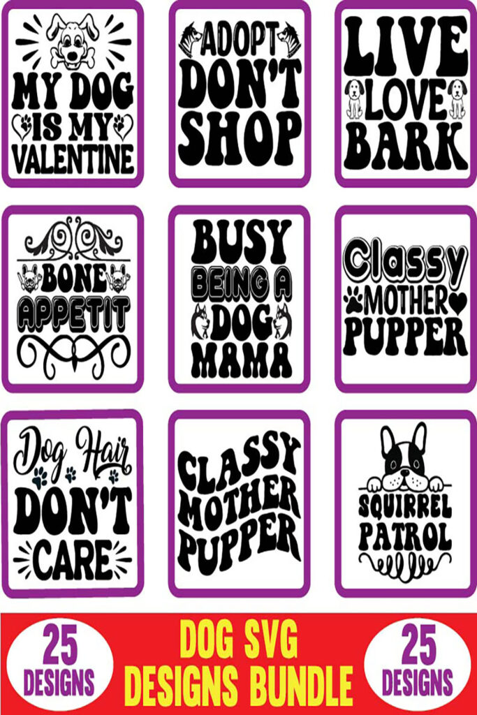 Dog SVG Designs Bundle | MasterBundles
