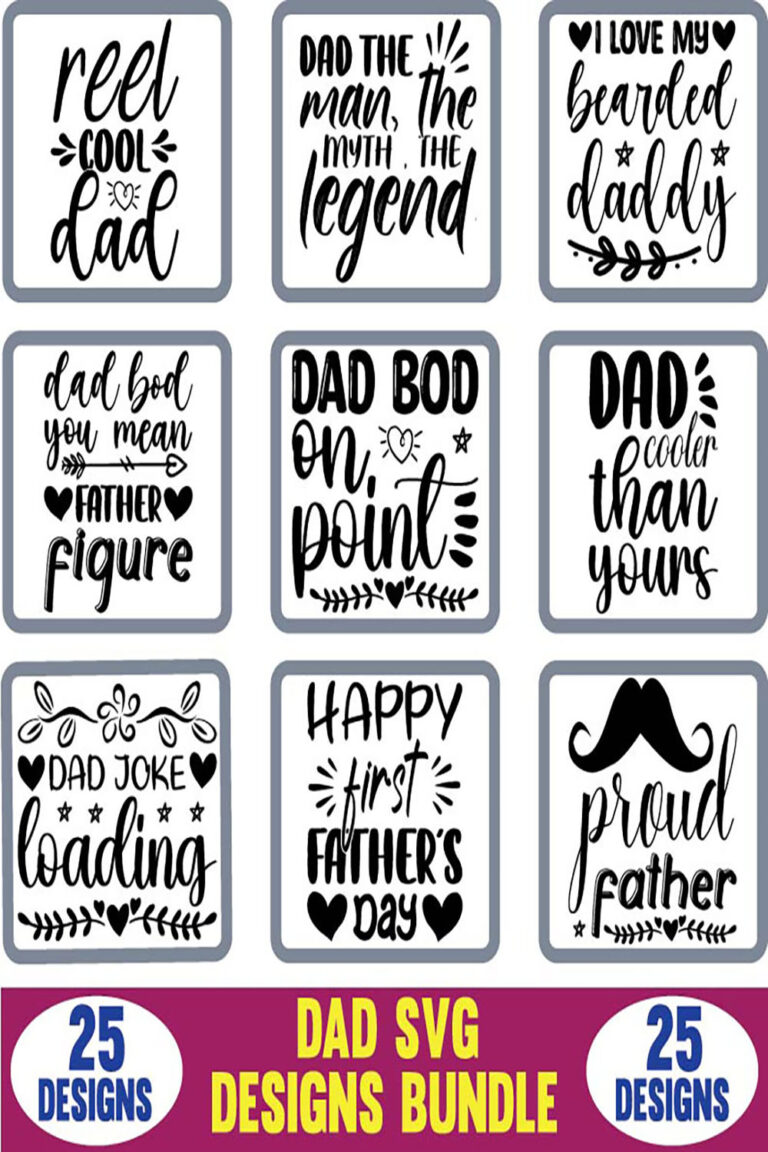 Dad SVG Designs Bundle | MasterBundles