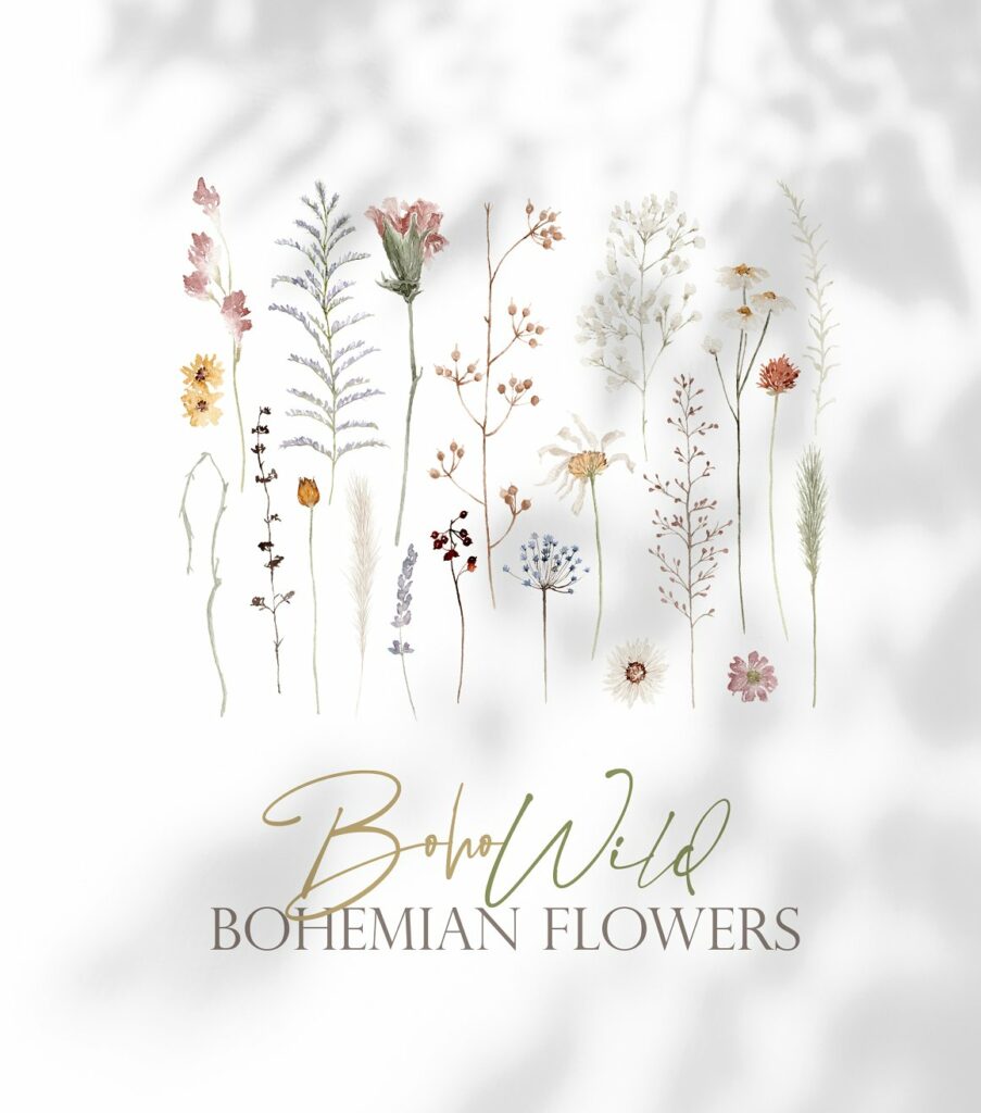 Watercolor Flower - Boho Wild Floral – MasterBundles