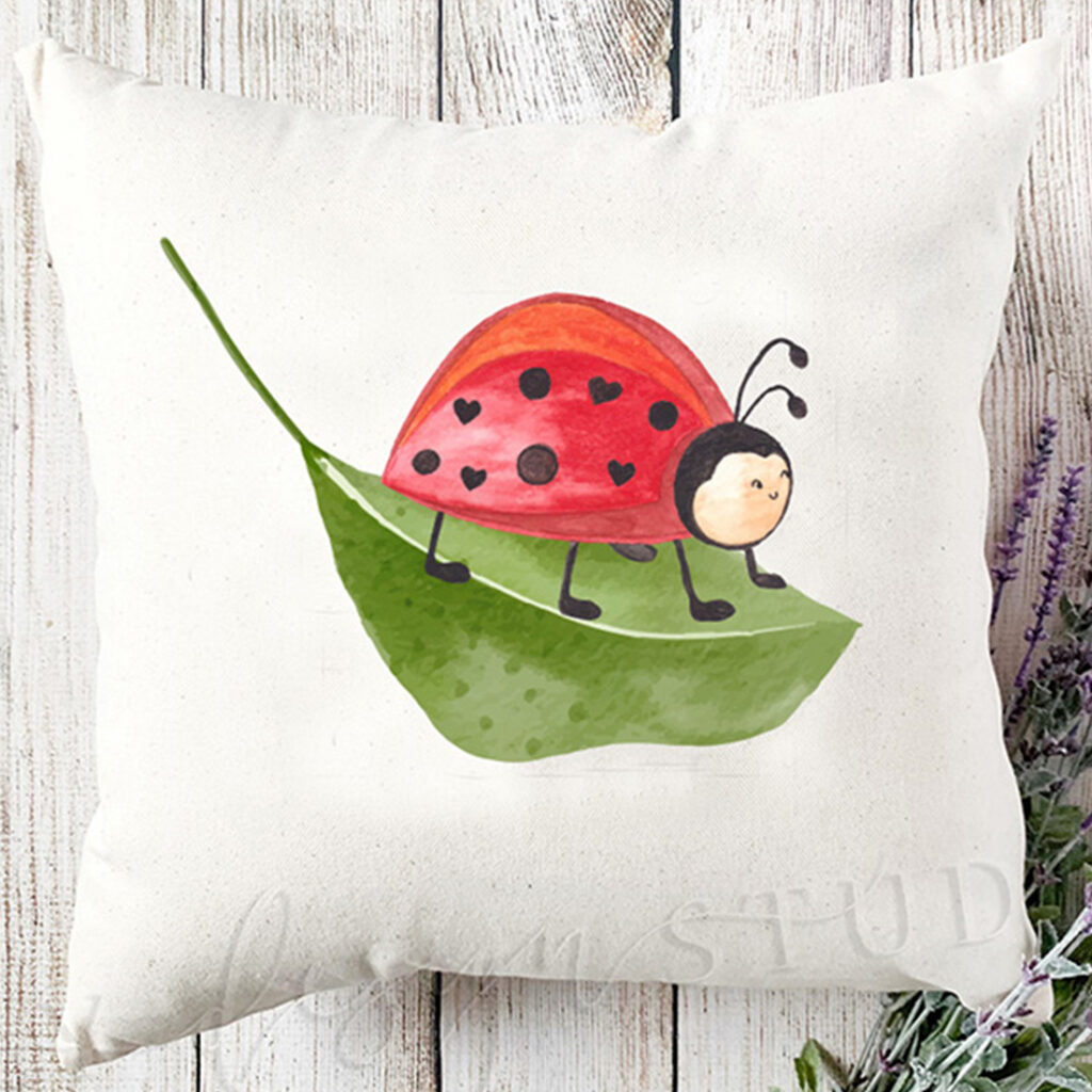 Watercolor Ladybug Clipart Set With Leaves - MasterBundles Watercolor Ladybug Clipart Set With Leaves - MasterBundles