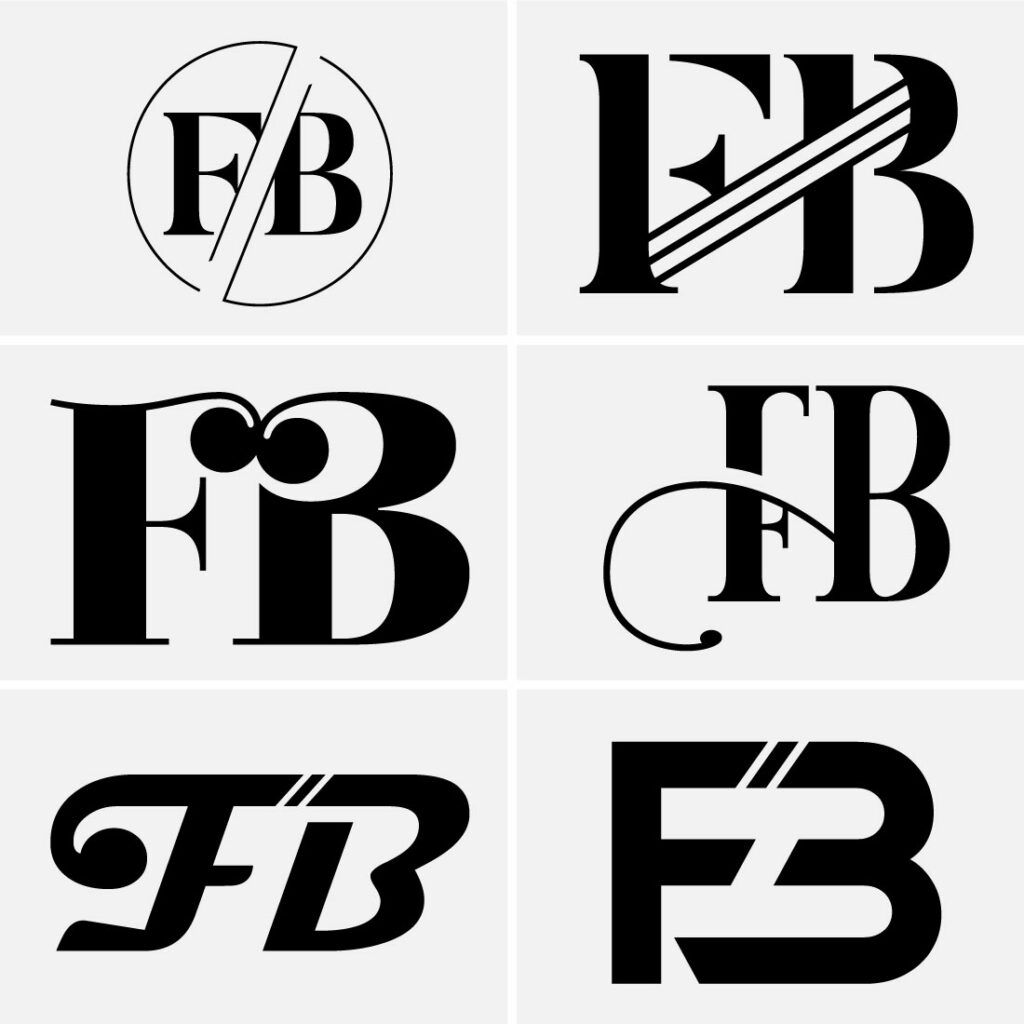 Initial Letter F B Logo Design Vector Template | MasterBundles