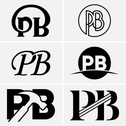Initial Letter P B Logo Design Vector Template. Graphic Alphabet Symbol ...