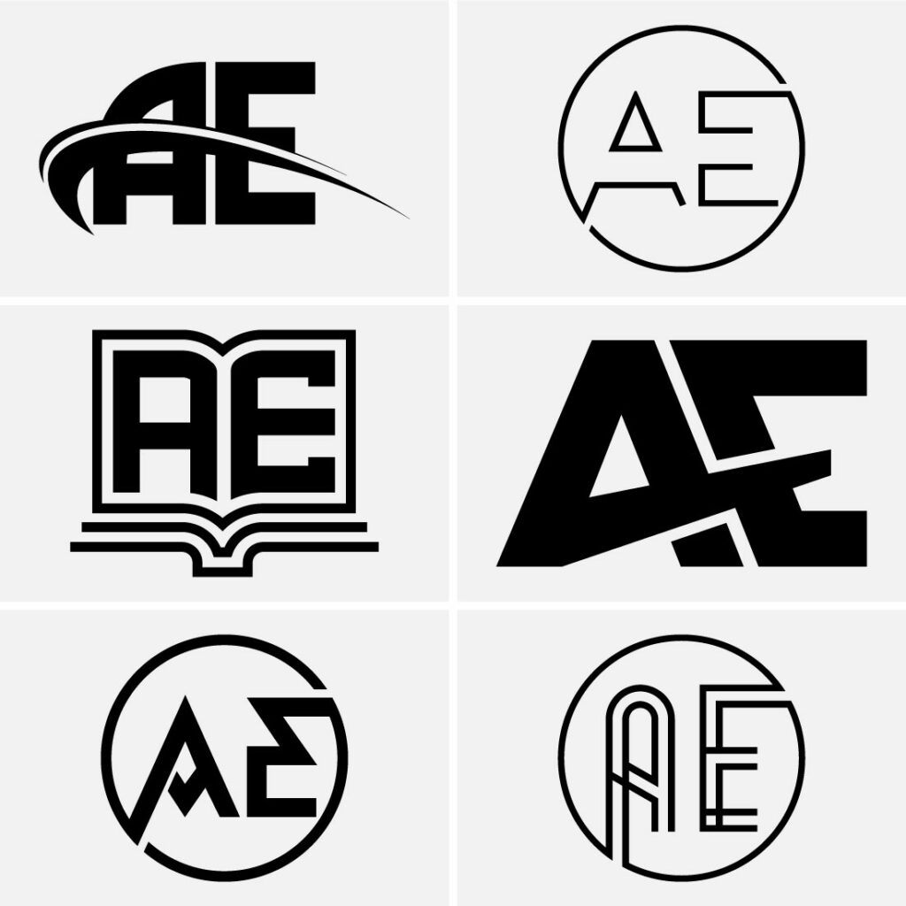 A E Initial Letter Logo design, Graphic Alphabet Symbol for Corporate ...