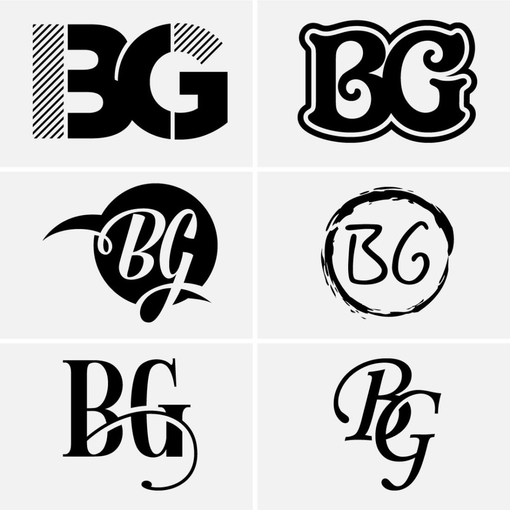 Initial Letter B G Logo Design Vector Template. Graphic Alphabet Symbol ...