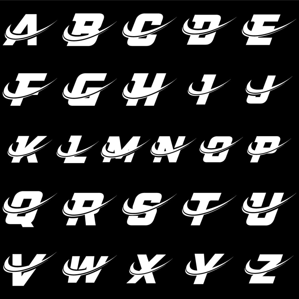 Letter with swoosh logo design template. Modern vector logotype for ...