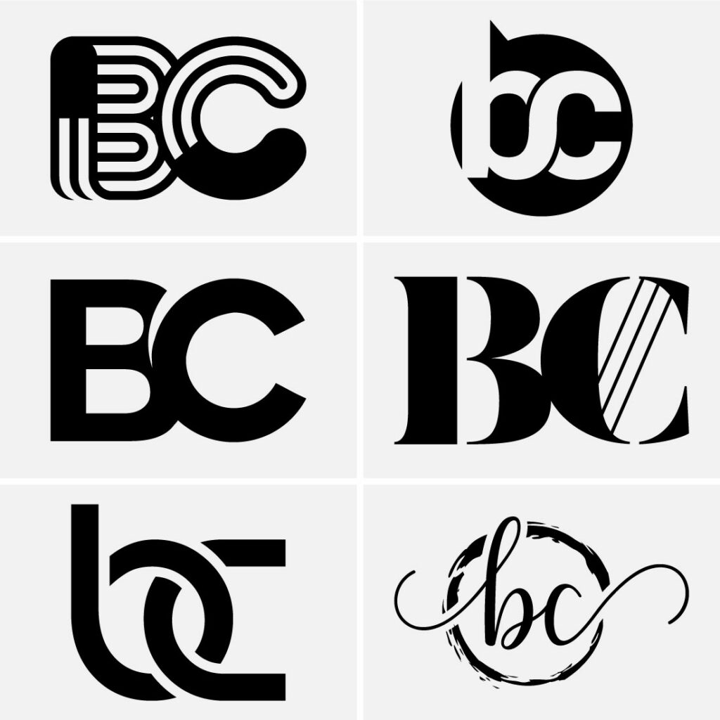 B C Initial Letter Logo design, Graphic Alphabet Symbol for Corporate ...