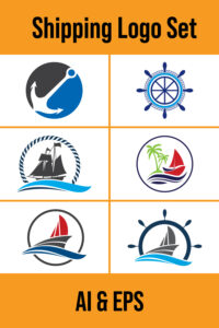 Logo Design Vector Template For The Shipping Company - MasterBundles