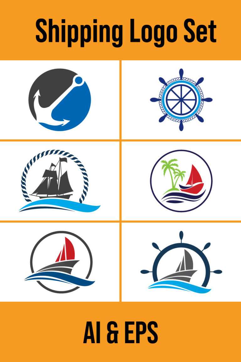 Logo Design Vector Template For The Shipping Company - MasterBundles