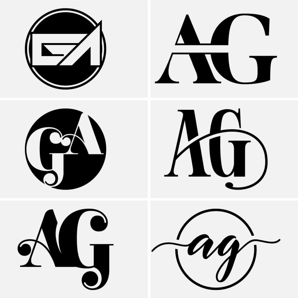 A G Initial Letter Logo design, Graphic Alphabet Symbol for Corporate ...