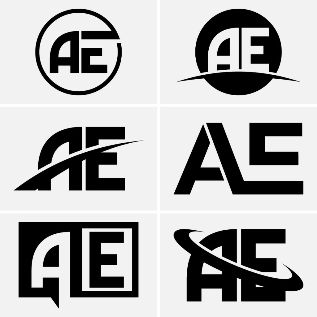 A E Initial Letter Logo design, Graphic Alphabet Symbol for Corporate ...