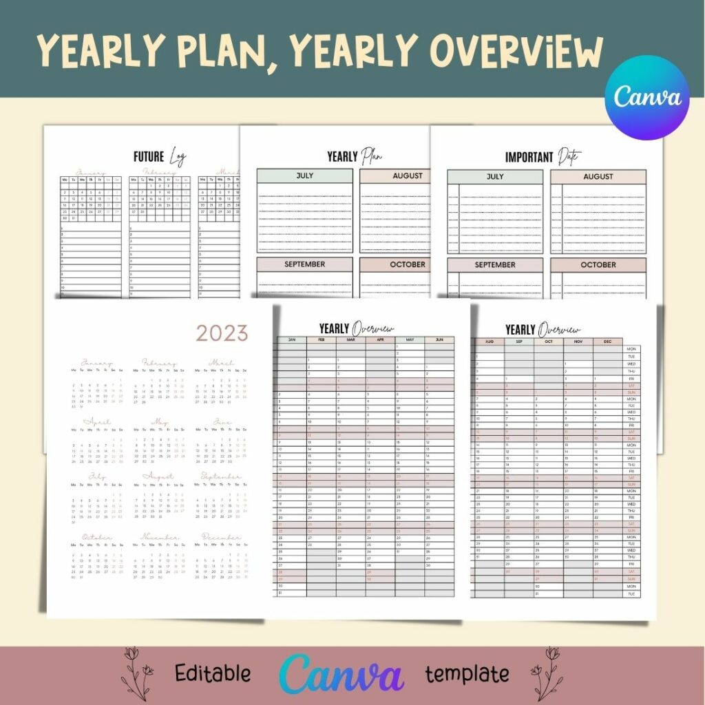 Planner 2023 Canva Templates - MasterBundles