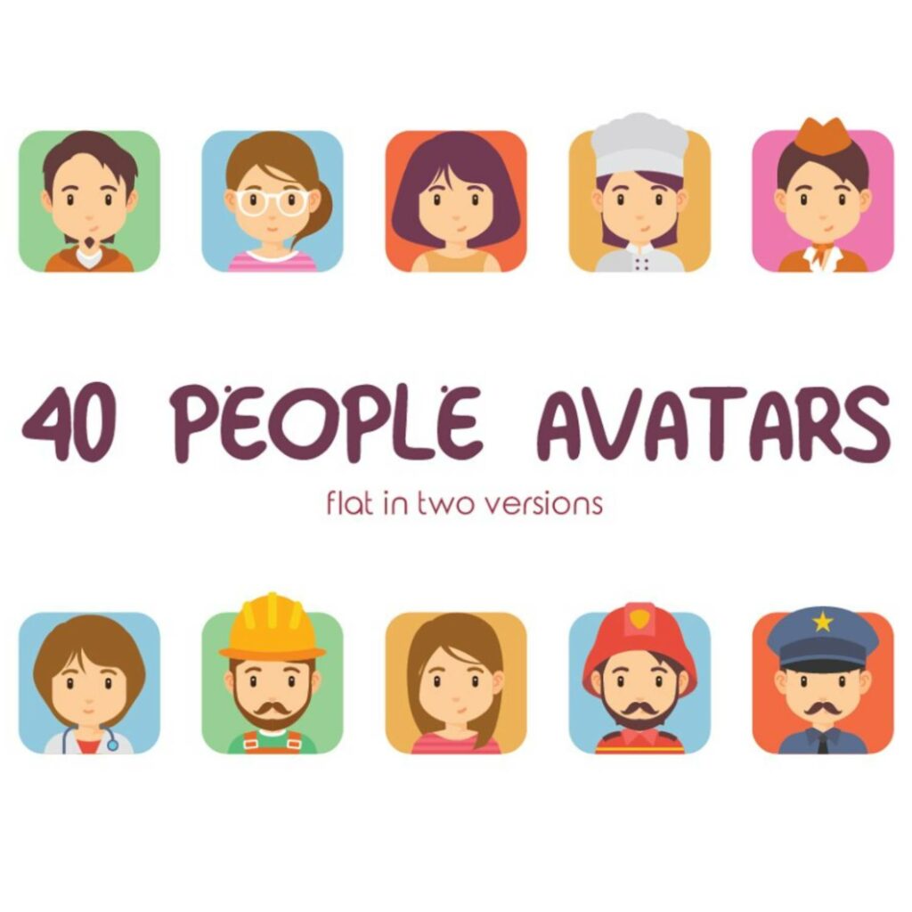 40 People Avatars – MasterBundles