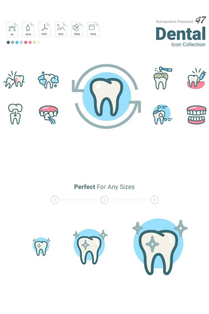 47 Dental Icon Collection – MasterBundles