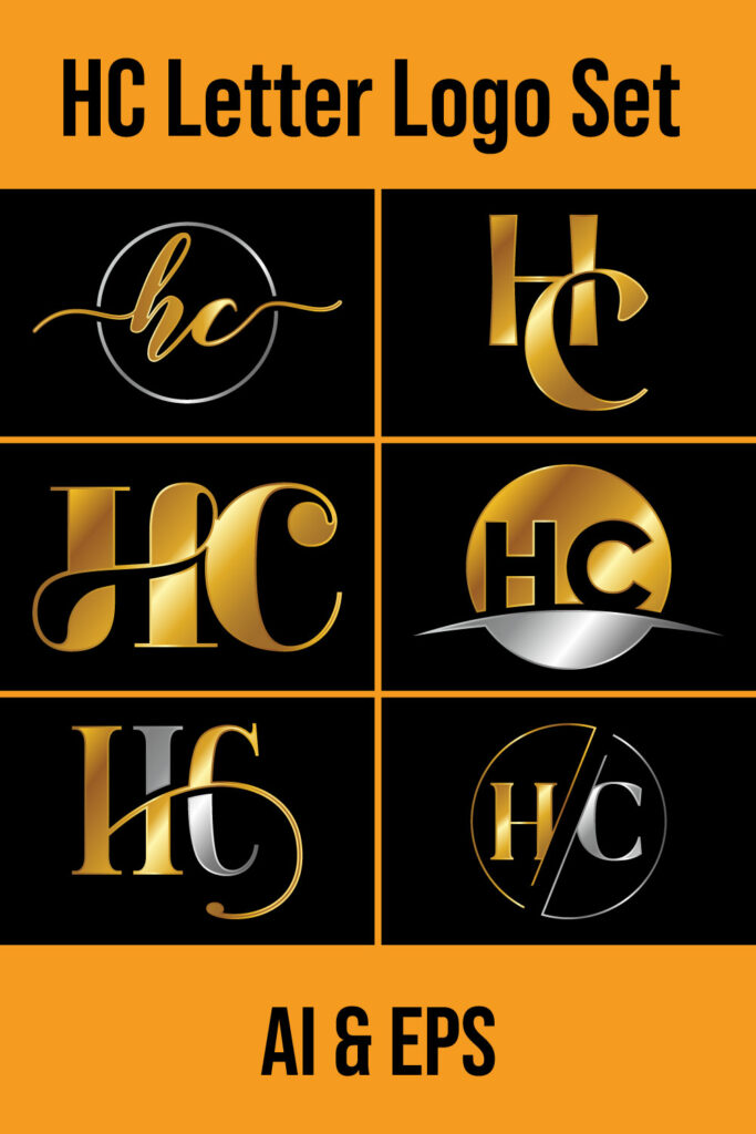 Initial Letter H C Logo Design Vector Template. Graphic Alphabet Symbol ...