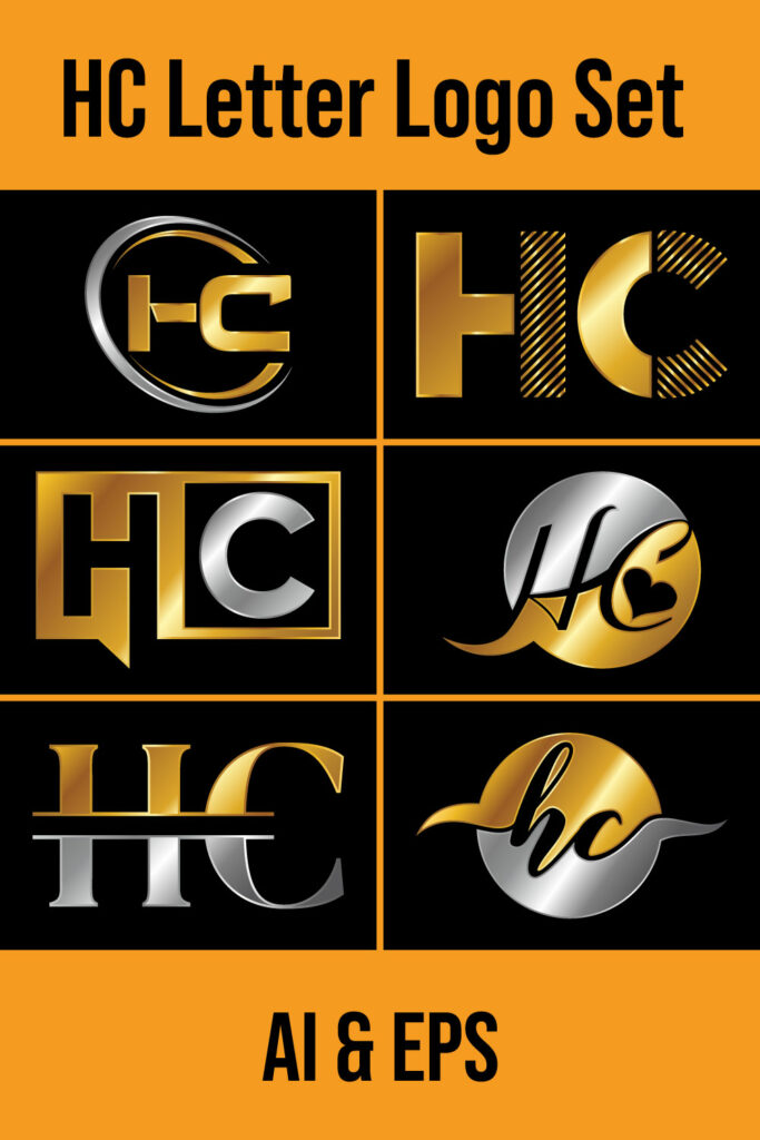 Initial Letter H C Logo Design Vector Template. Graphic Alphabet Symbol ...