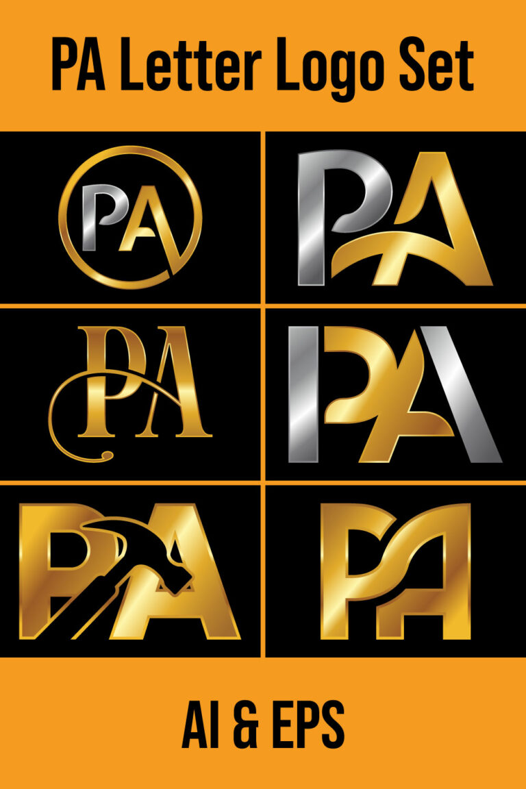 Initial Letter P A Logo Design Vector Template. Graphic Alphabet Symbol ...
