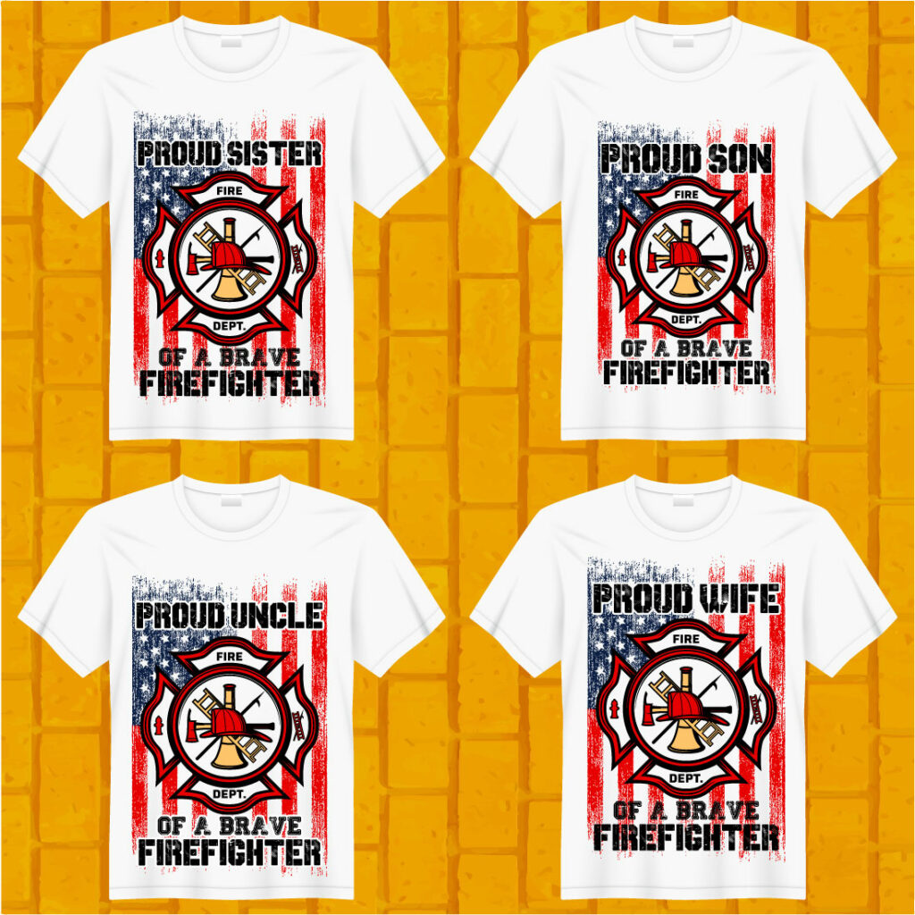 Firefighter T-shirt Design Bundle - MasterBundles