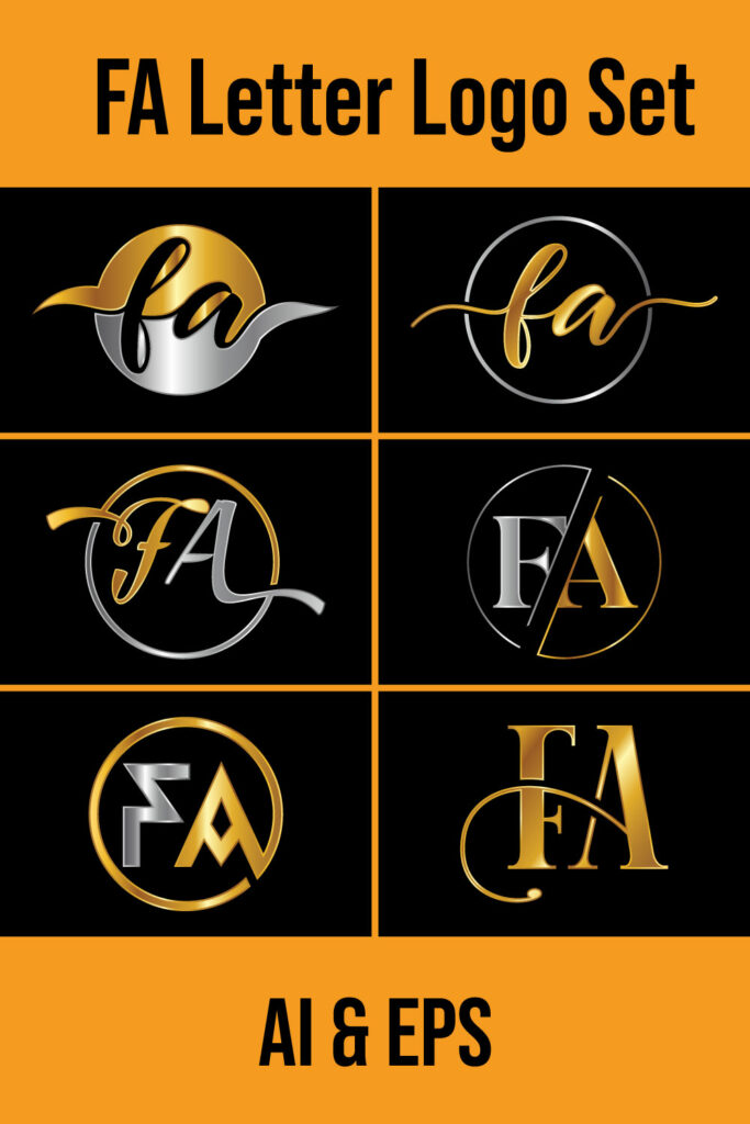 Initial Letter F A Logo Design Vector Template. Graphic Alphabet Symbol ...
