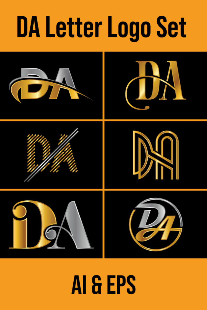 Initial Letter D A Logo Design Vector Template. Graphic Alphabet Symbol ...