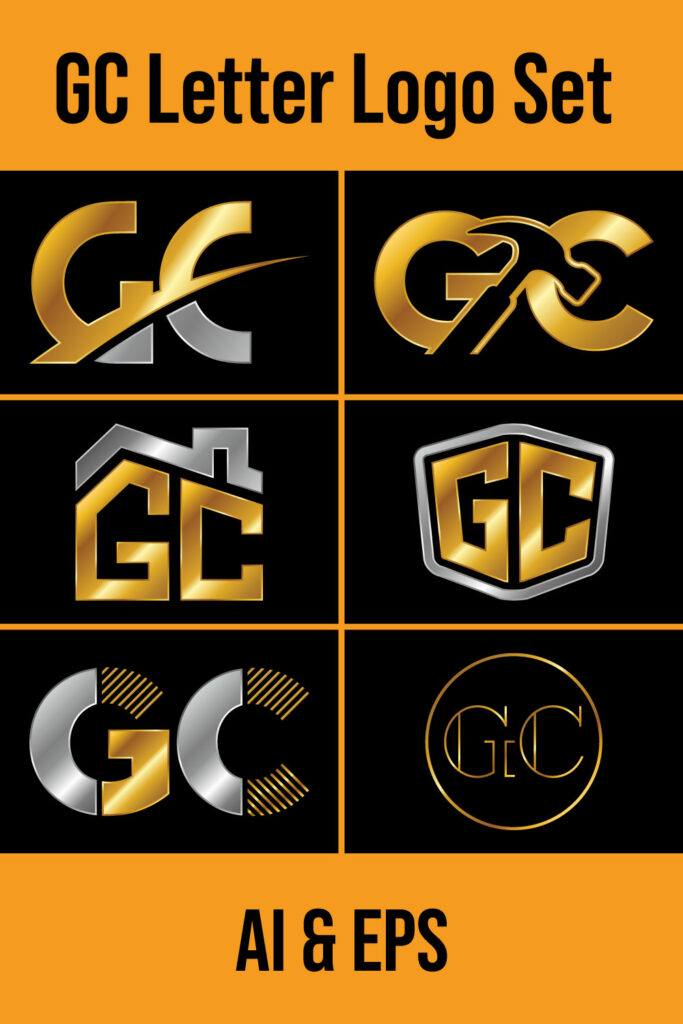 Initial Letter G C Logo Design Vector Template. Graphic Alphabet Symbol ...