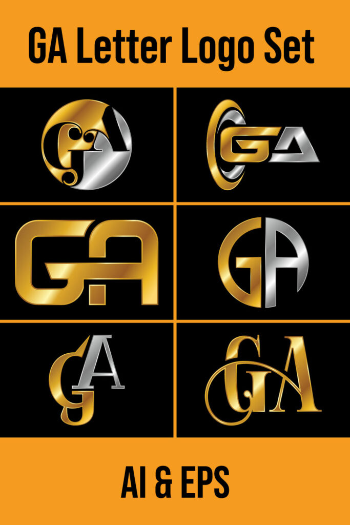 Initial Letter G A Logo Design Vector Template. Graphic Alphabet Symbol ...