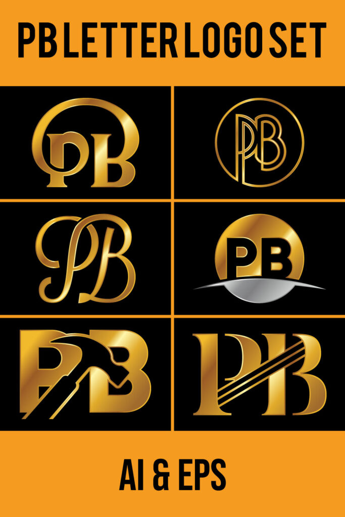 Initial Letter P B Logo Design Vector Template. Graphic Alphabet Symbol ...