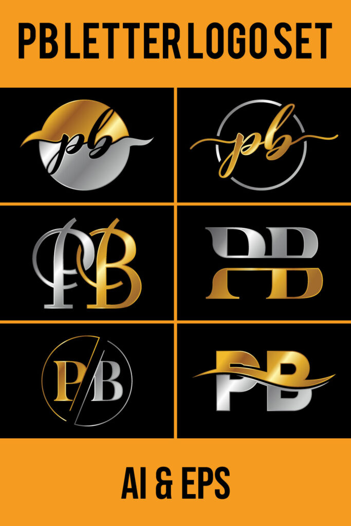 Initial Letter P B Logo Design Vector Template. Graphic Alphabet Symbol ...