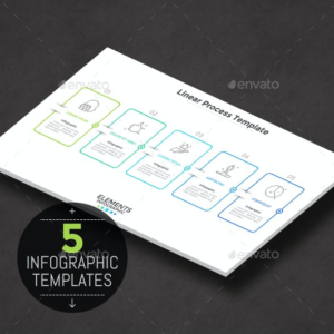 Horizontal Infographic Process Template – MasterBundles
