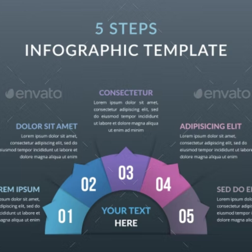 5 Steps Infographics – MasterBundles