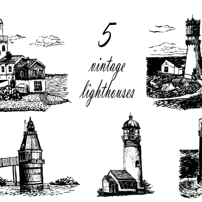 5 Vector Lighthouses – MasterBundles
