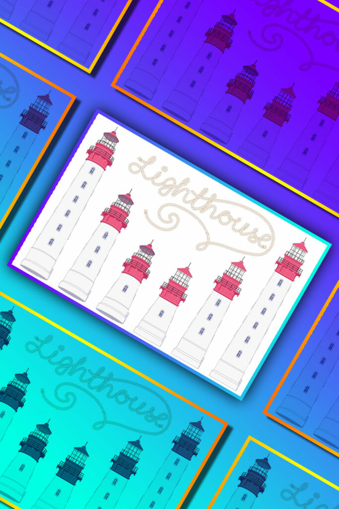 Vector Outline Lighthouse Beacon Set – MasterBundles