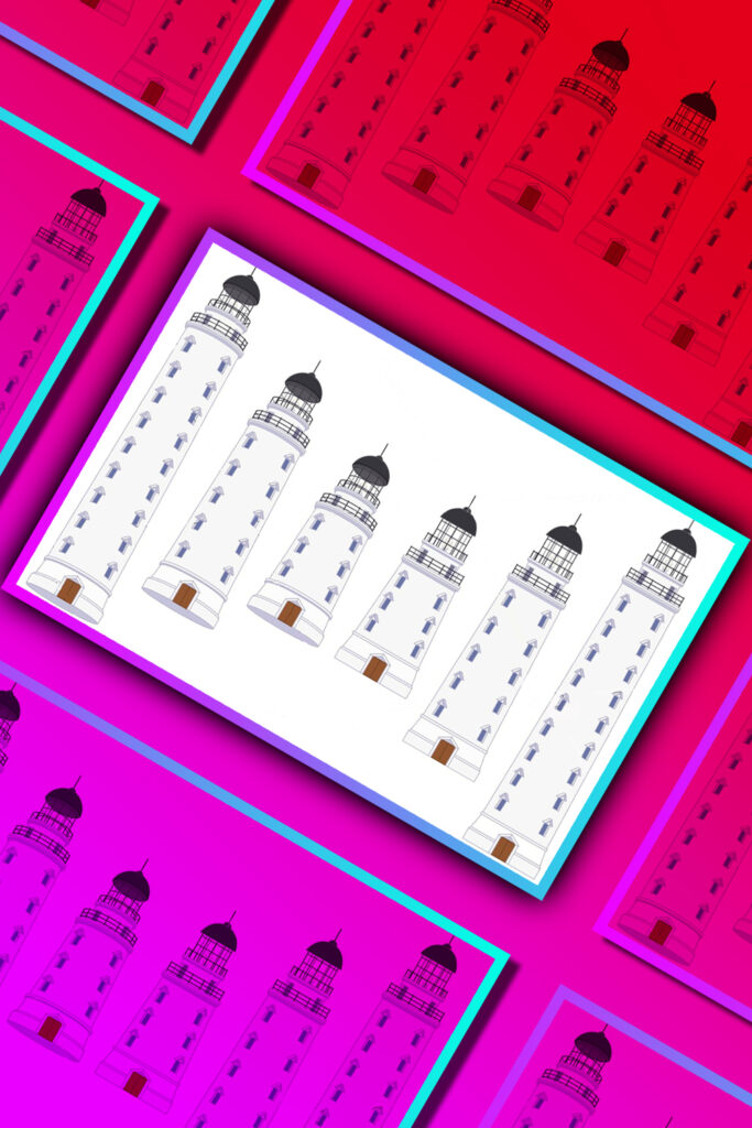 Vector Outline Lighthouse Beacon Set – MasterBundles