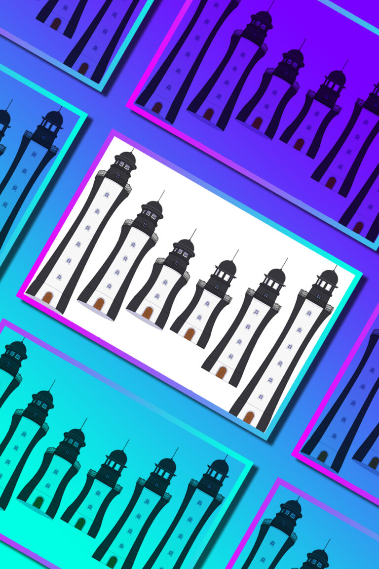 Vector Outline Lighthouse Beacon Set – MasterBundles