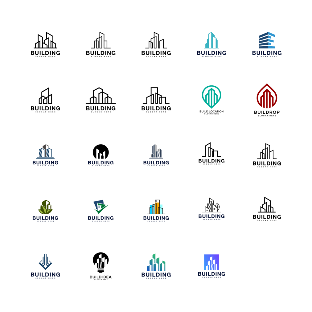 Building Logo Design Bundle | MasterBundles