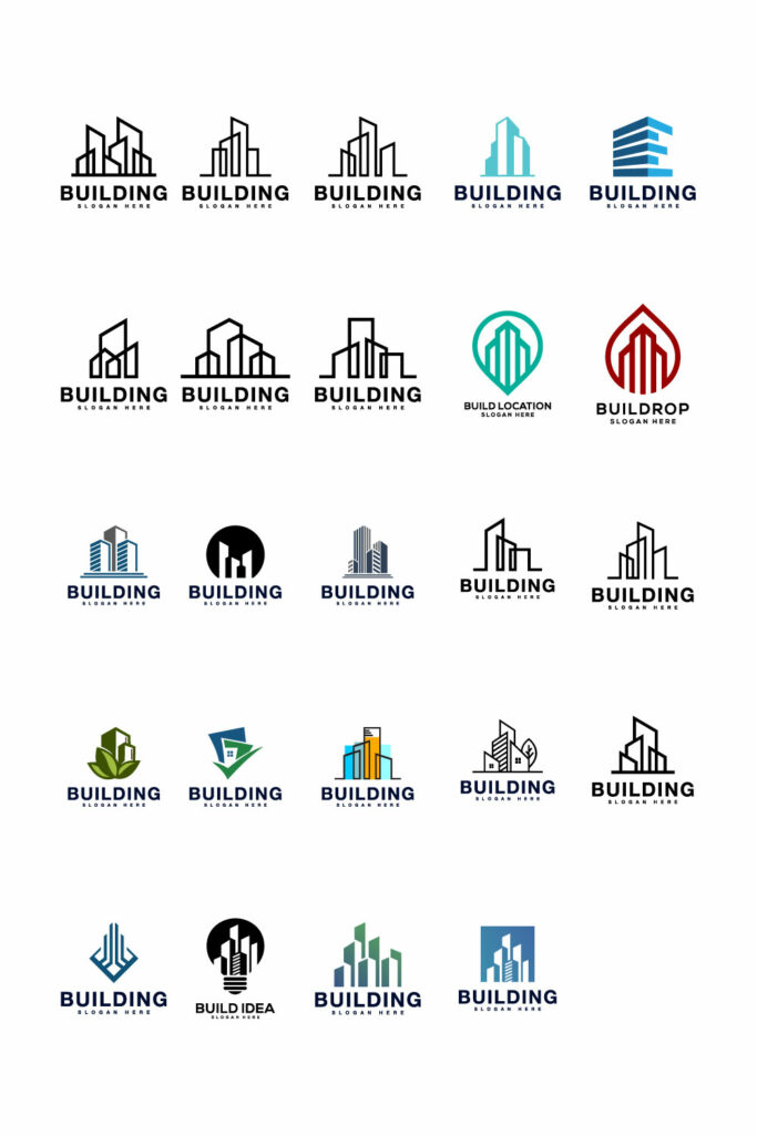 Building Logo Design Bundle | MasterBundles