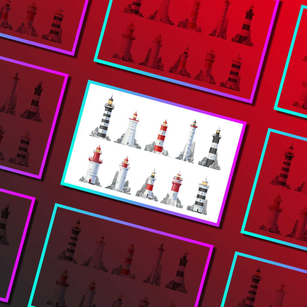 Nautical Lighthouse Buildings Icons – MasterBundles