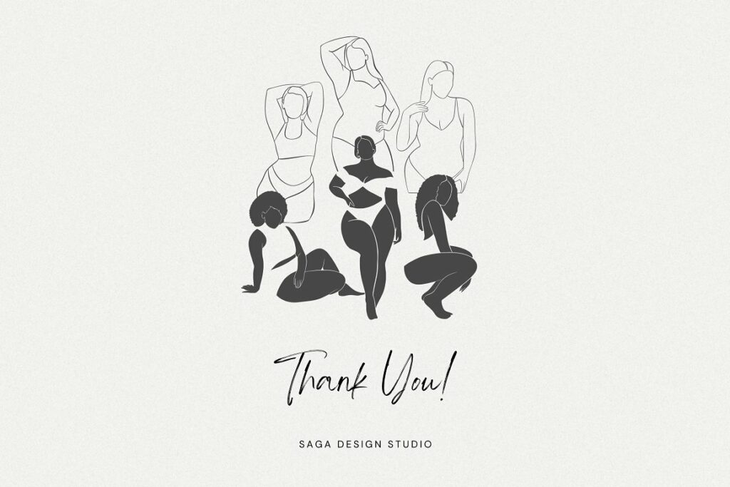 Minimal Abstract Curvy Women Art – MasterBundles