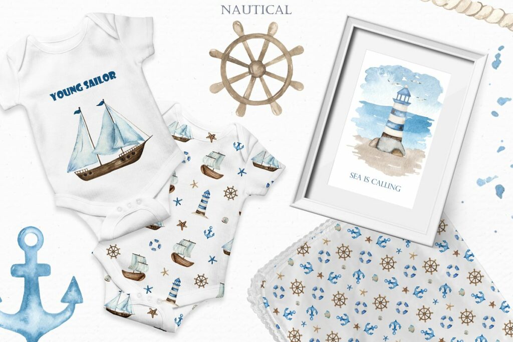 Nautical Watercolor Collection – MasterBundles