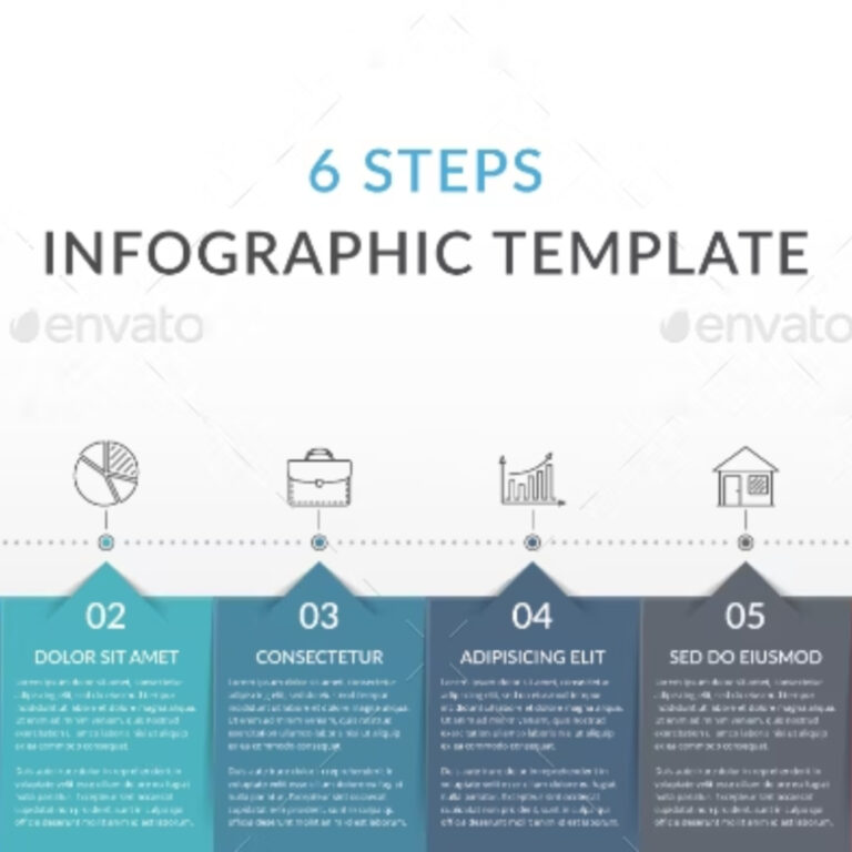 6 Steps - Infographic Template – MasterBundles