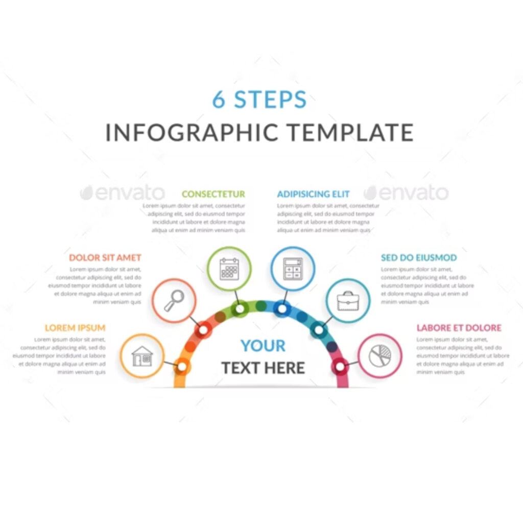 6 Steps Infographics – MasterBundles