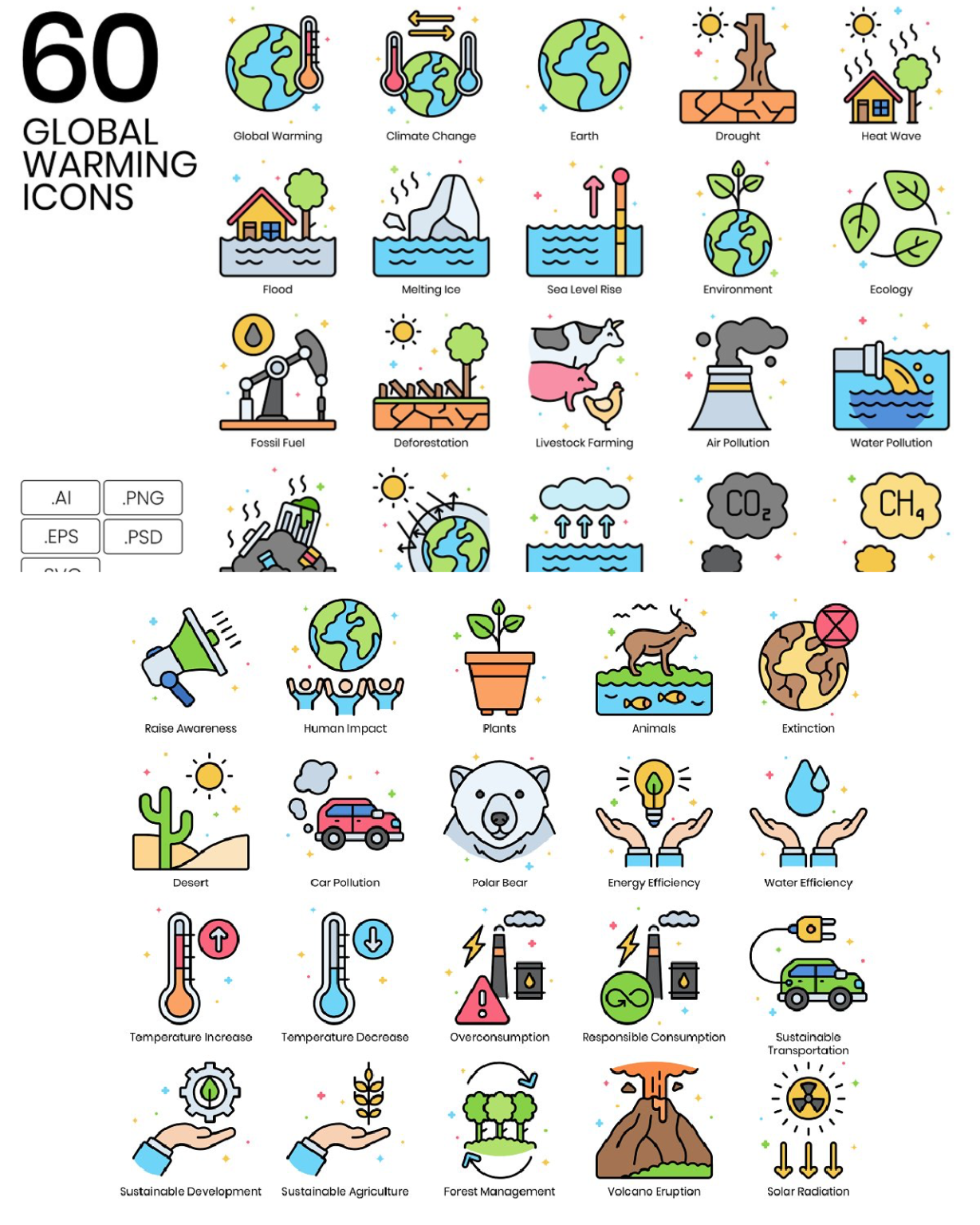 60 Global Warming Icons | Vivid – MasterBundles