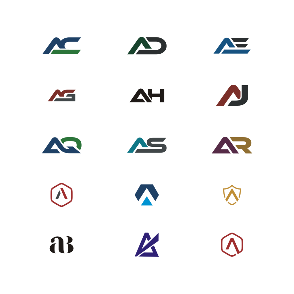 set of initial letter A logo design | MasterBundles