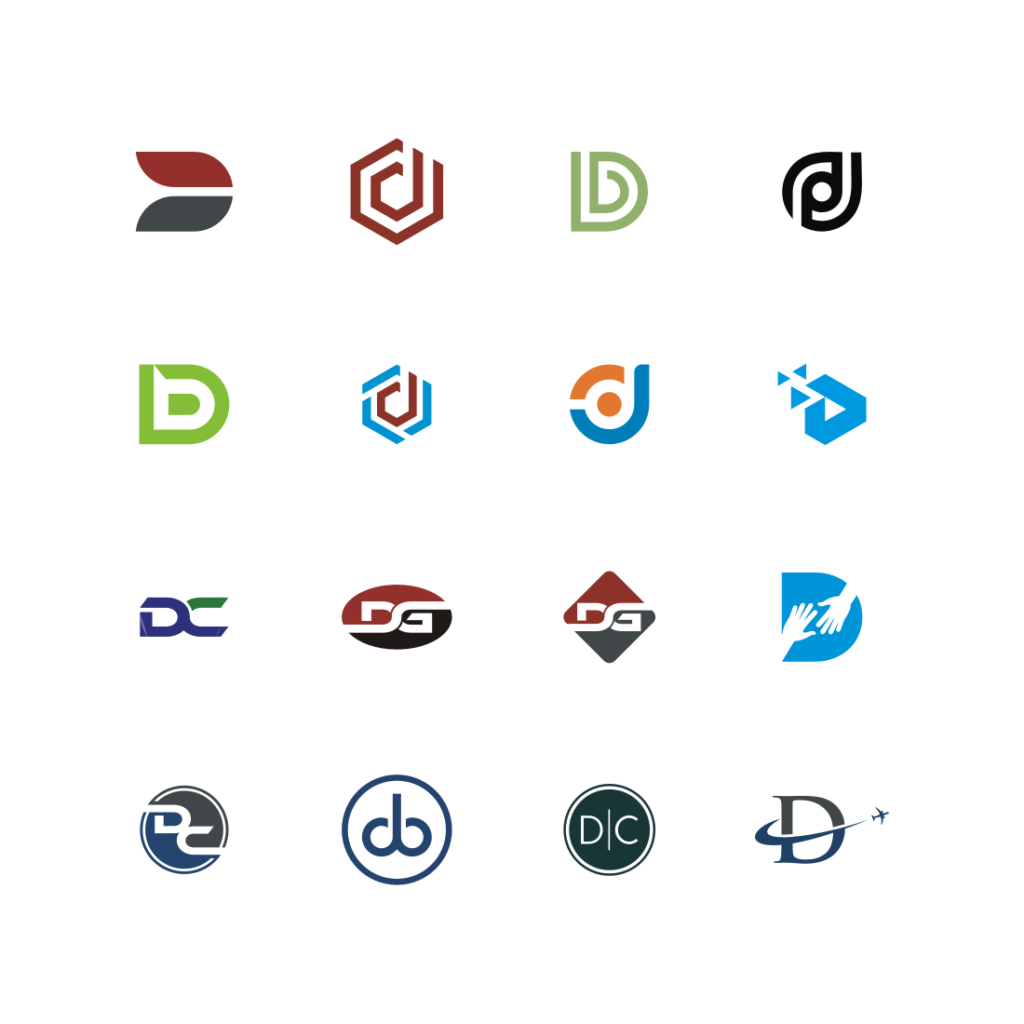 set of initial letter D logo | MasterBundles